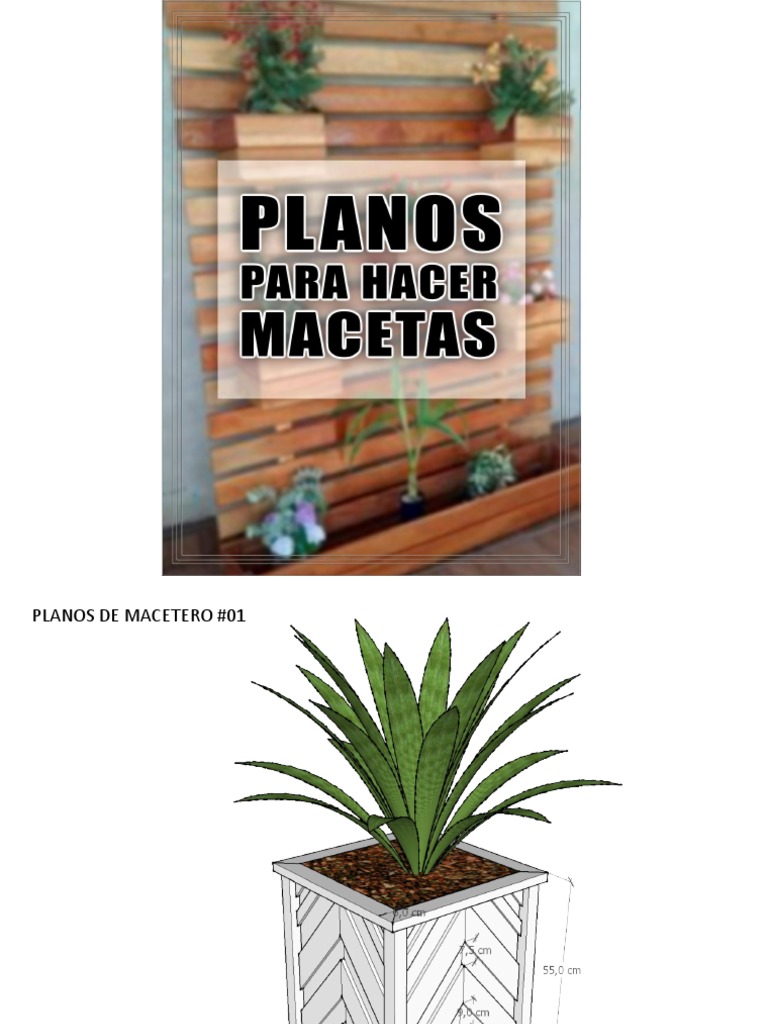 1-PLANOS para Hacer MACETEROS en MADERA | PDF