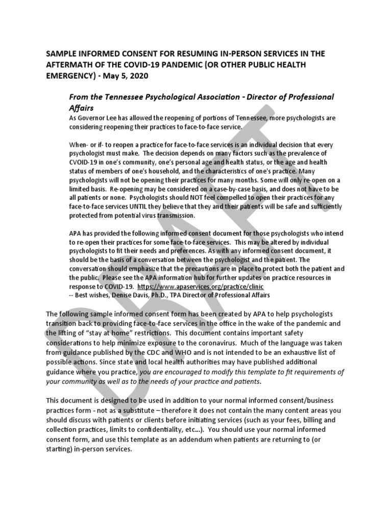 Sample Consent Form | PDF | Informed Consent | Psychology