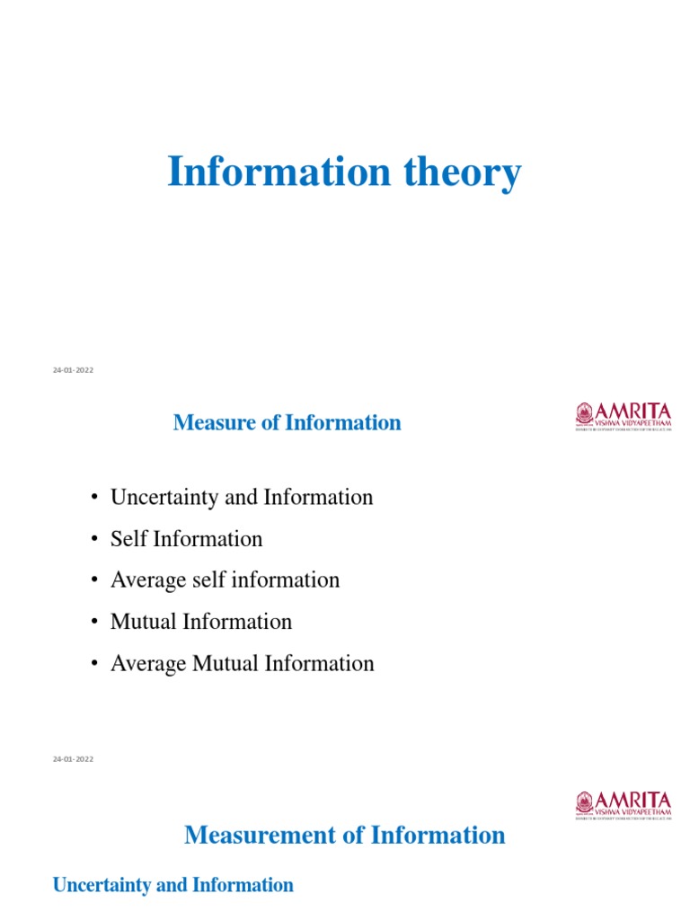 Information Theory | PDF | Information | Statistical Theory