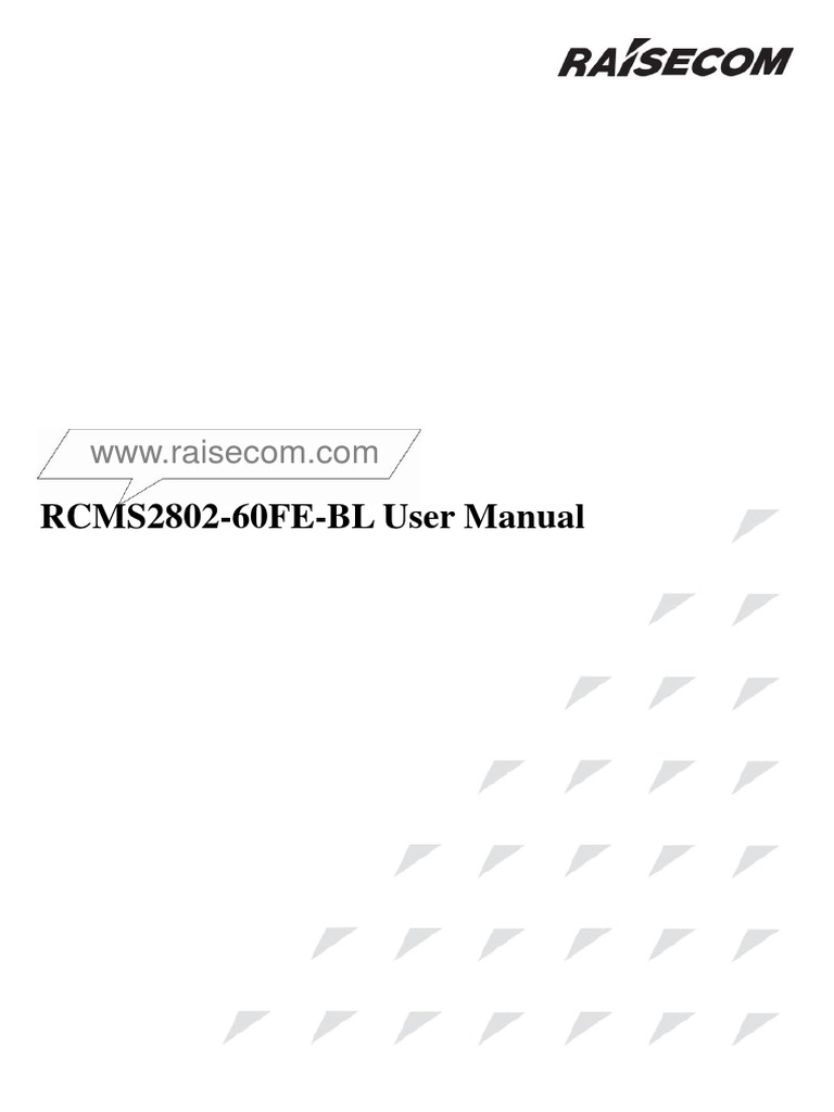Raisecom Rcms2802-60fe-Bl (Rev.a) User Manual 200706 | PDF | Duplex ...