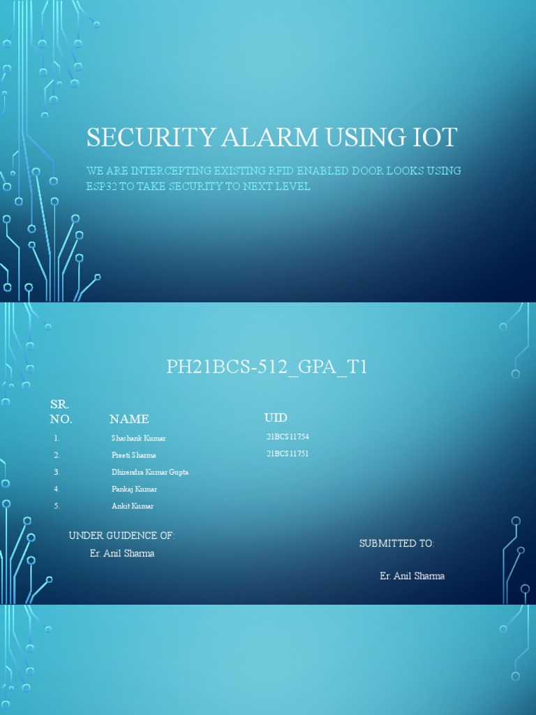 Security Alarm Using Iot: We Are Intercepting Existing Rfid Enabled ...