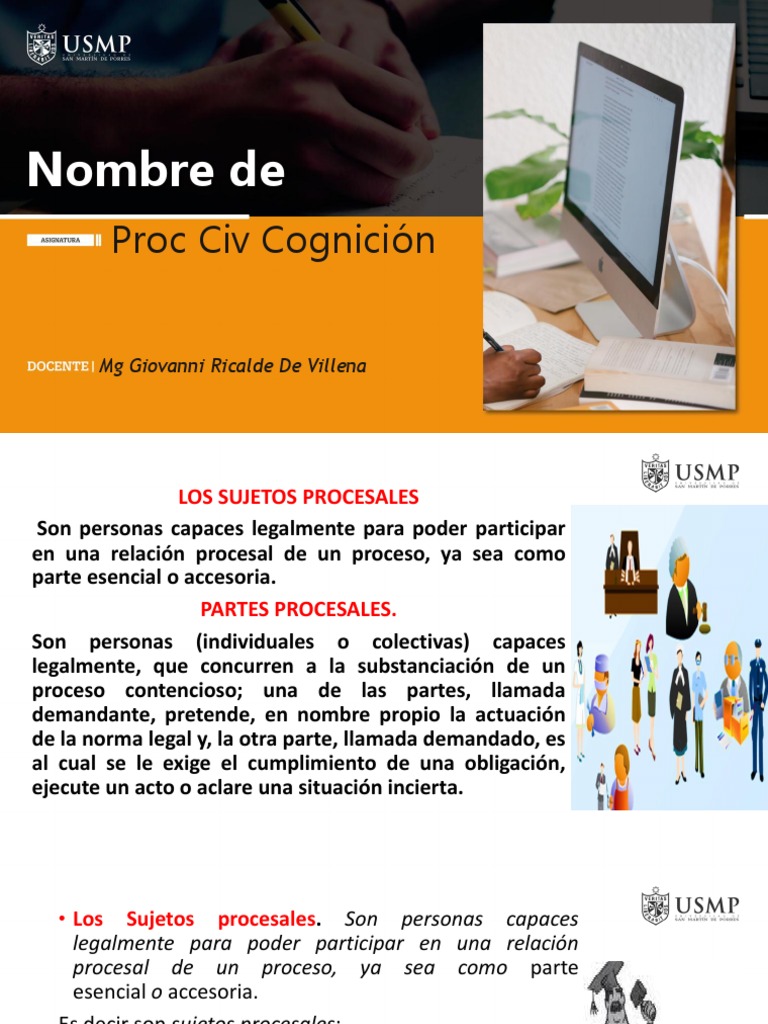 Sujetos y Partes Procesales | PDF