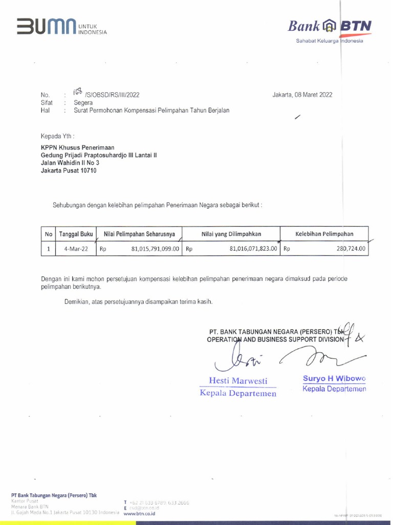 File Surat BTN 168 OBSD | PDF