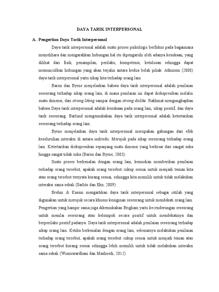 Daya Tarik Interpersonal | PDF