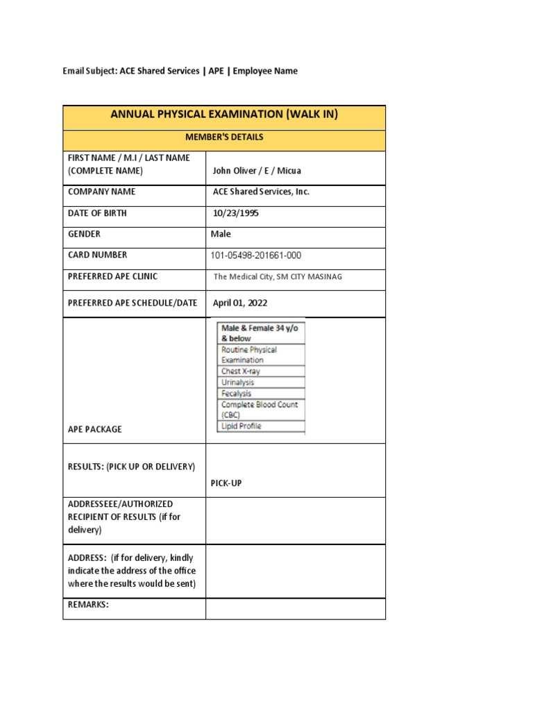 APE Scheduling Template | PDF