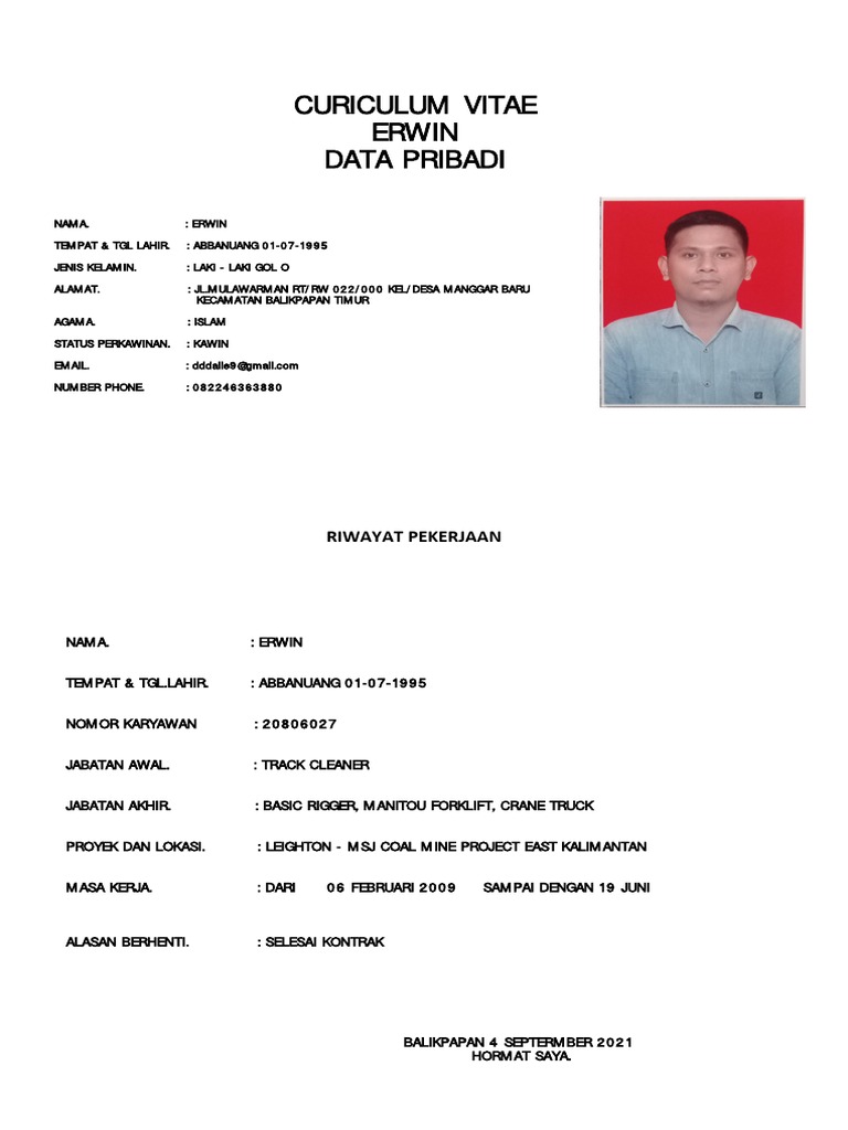 CV Syaiful.1 | PDF