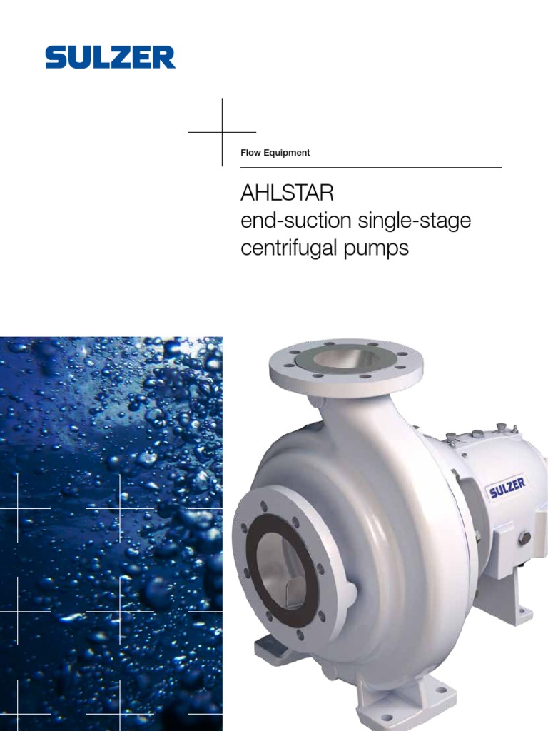 Ahlstar End-Suction Single-Stage Centrifugal Pumps: Flow Equipment ...