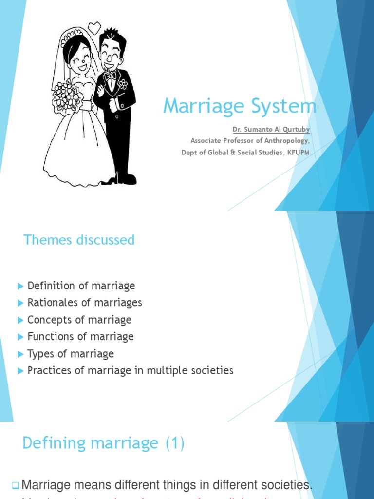 Anthropological Perspectives on Marriage Systems: Functions, Types, and ...