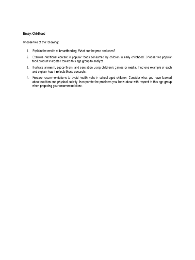 Module 3 Early Childhood Essay | PDF