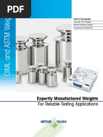 OIML and ASTM Calibration Weights | PDF | Calibration | Kilogram