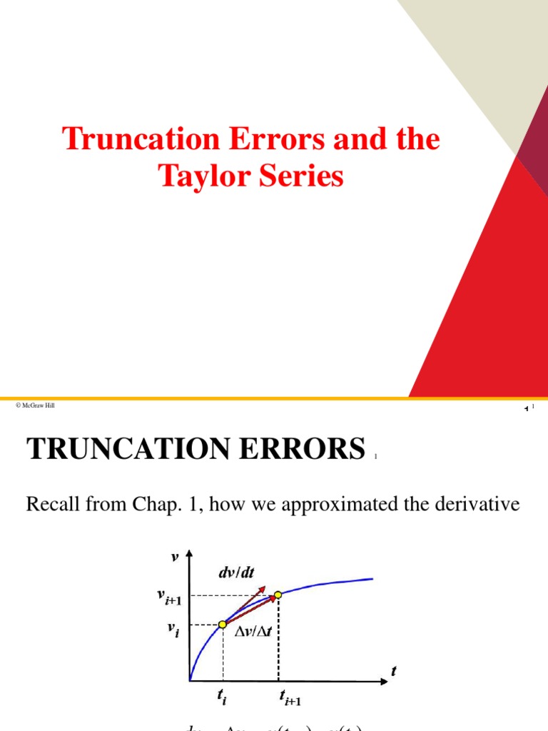 Truncation Errors and The Taylor Series | PDF | Function (Mathematics) | Calculus
