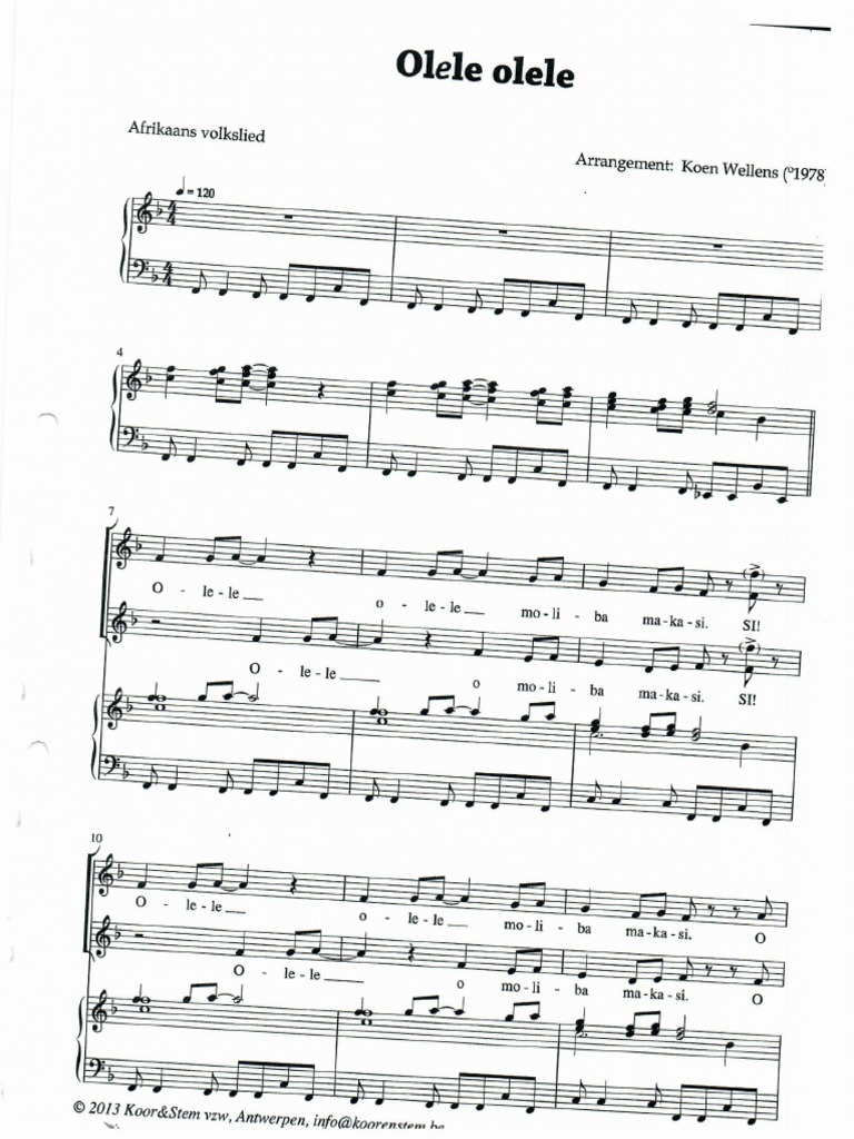 Olele Olele (Kinderkoor) | PDF