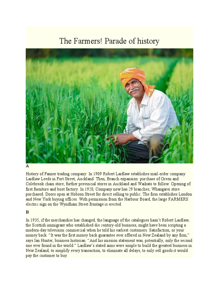 The Farmers! Parade of History | PDF