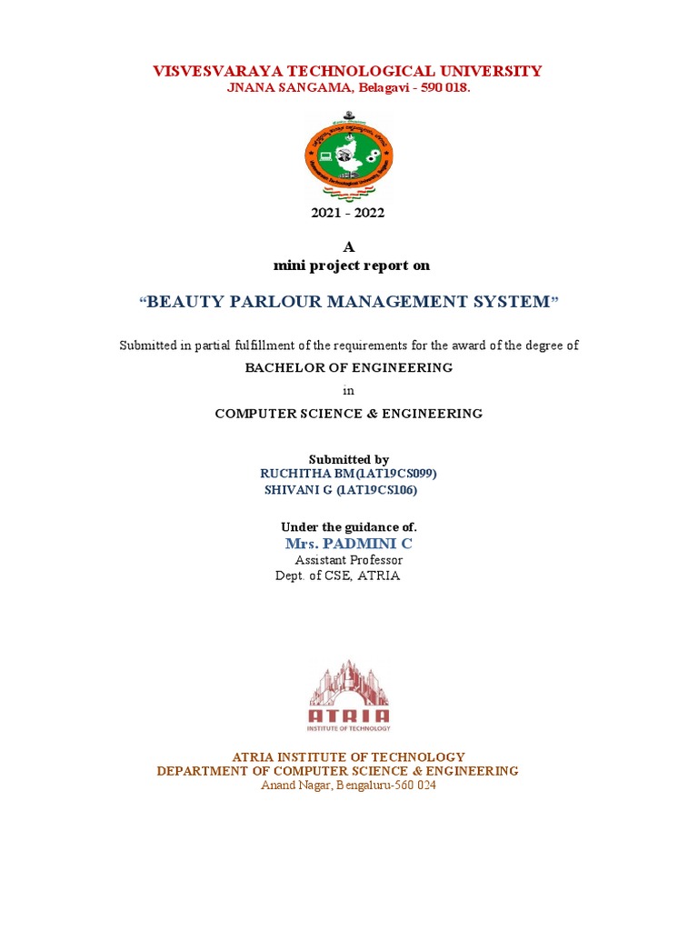 An Analysis of a Mini Project Report on the Development of a Beauty Parlour Management System ...