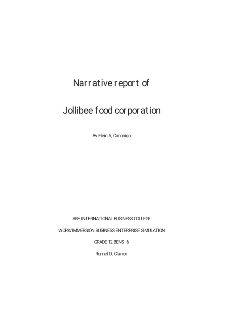 Narrative Report | PDF