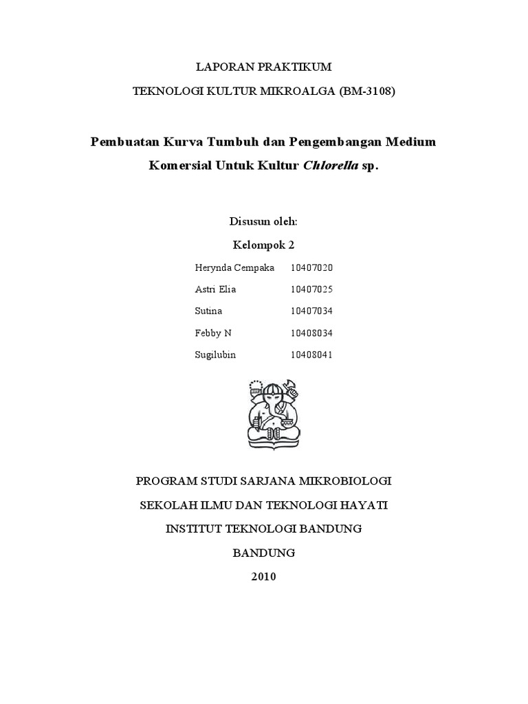 LAPORAN PRAKTIKUM TKM Chlorella | PDF
