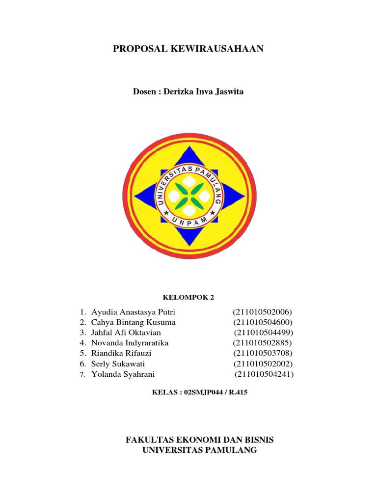 Proposal Kewirausahaan | PDF