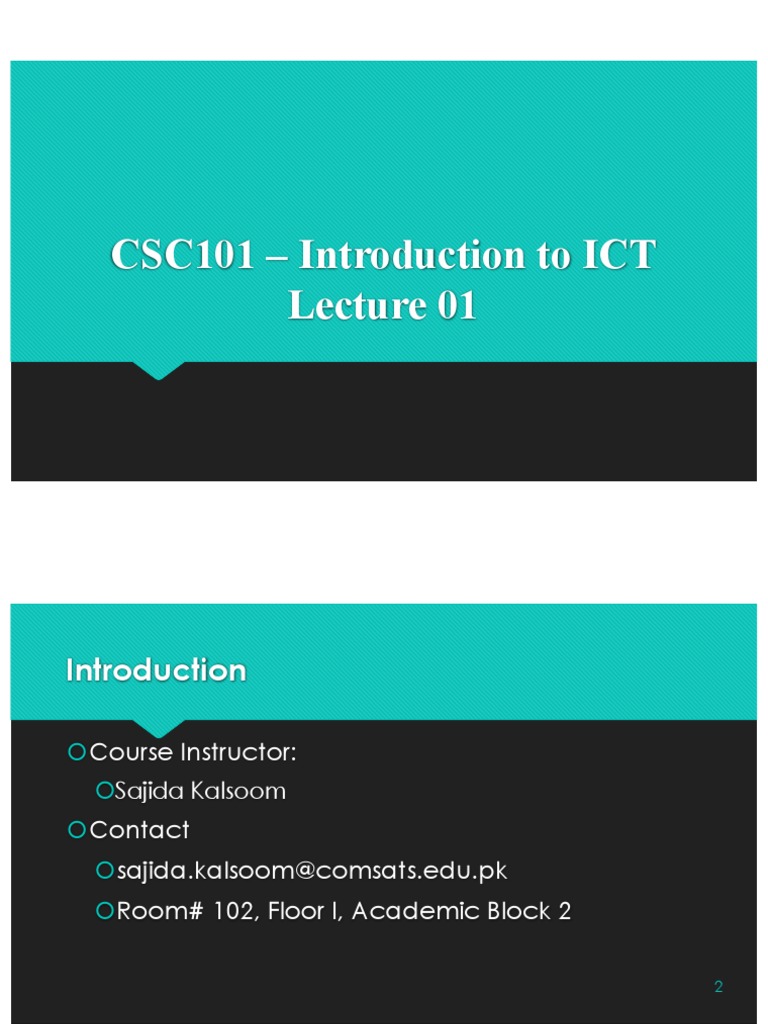 CSC101 - Introduction To ICT | PDF | Computer Data Storage | Computer ...