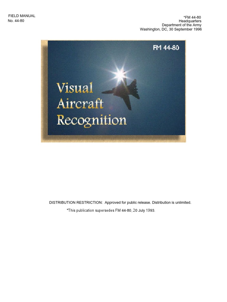Visual Aircraft Recognition: A Guide to Detecting, Recognizing, and ...