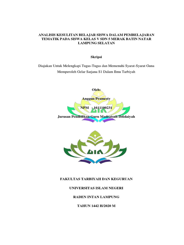 Skripsi Bab 1&2 | PDF