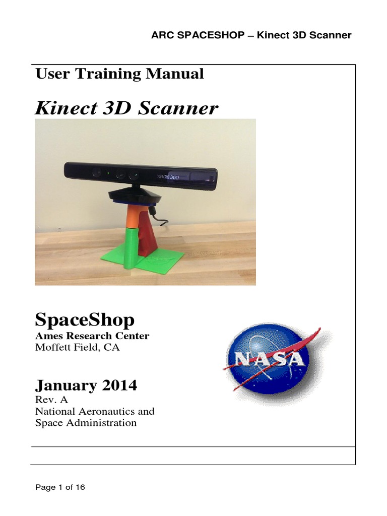 Kinect 3D Scanner: User Training Manual | PDF | Image Scanner | 3 D Computer Graphics