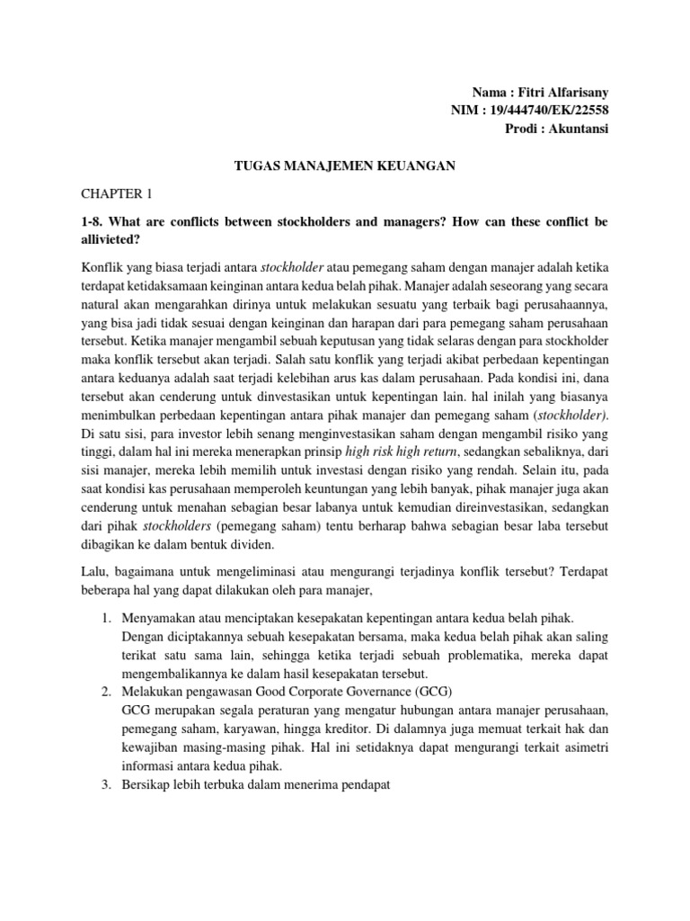 Tugas MK Chapter 1 - Fitri Alfarisany | PDF | Hukum