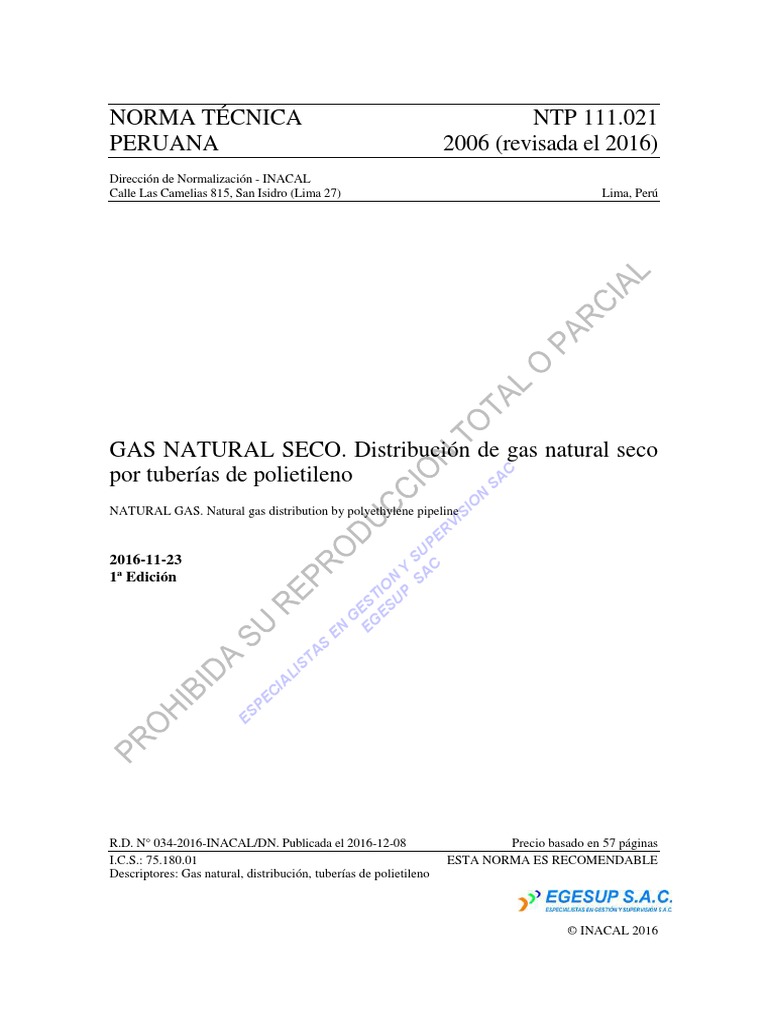 NTP-111.021-2016 - EGESUP - Compressed | PDF | Perú | Pascal (Unidad)