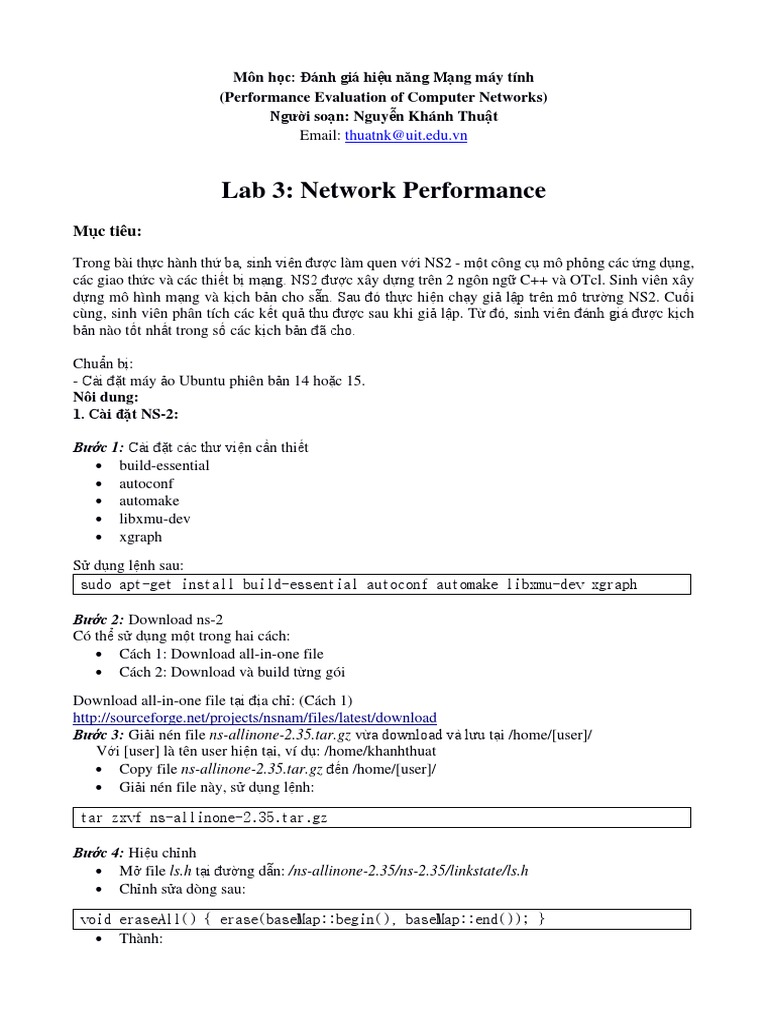 Lab3 NetworkPerformance-VI | PDF