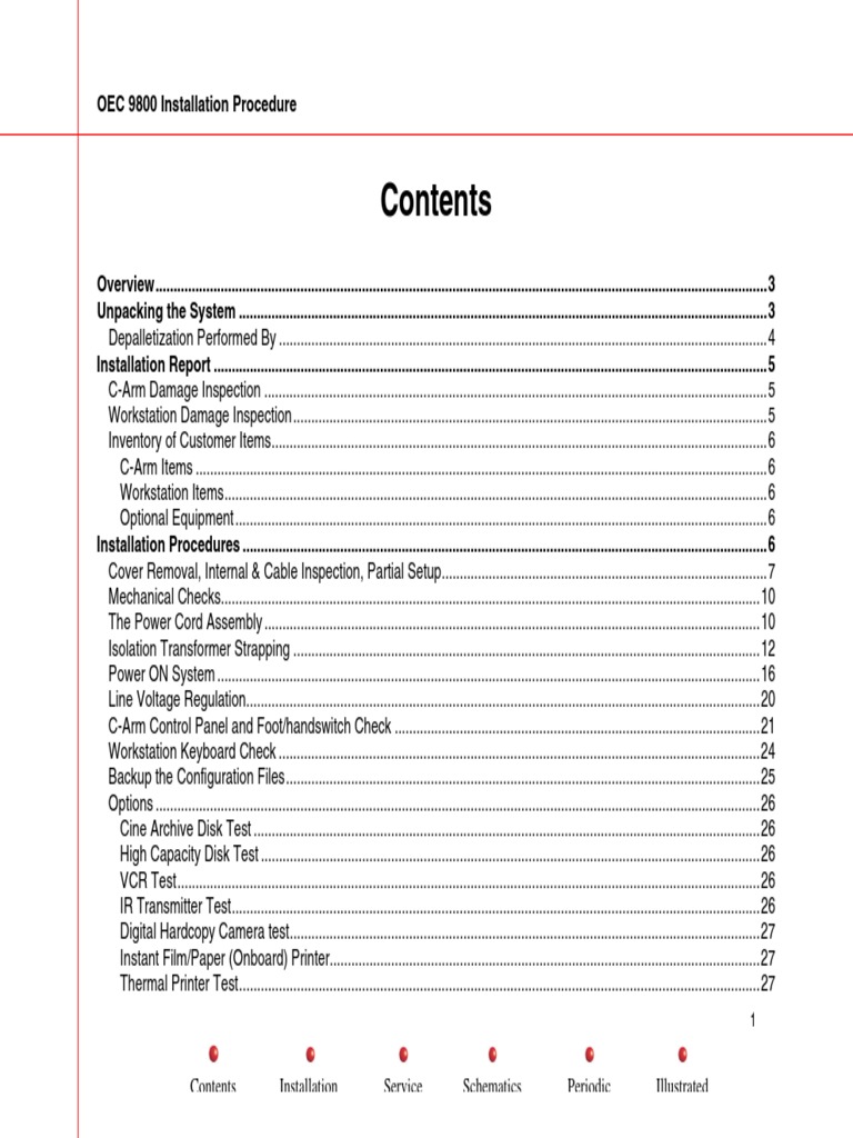 GE OEC 9800 Installation Procedure | PDF | Transformer | Computer File