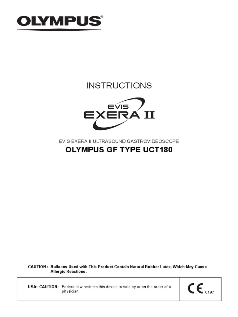 Olympus GF Type UCT180 User Manual | Download Free PDF | Endoscopy ...