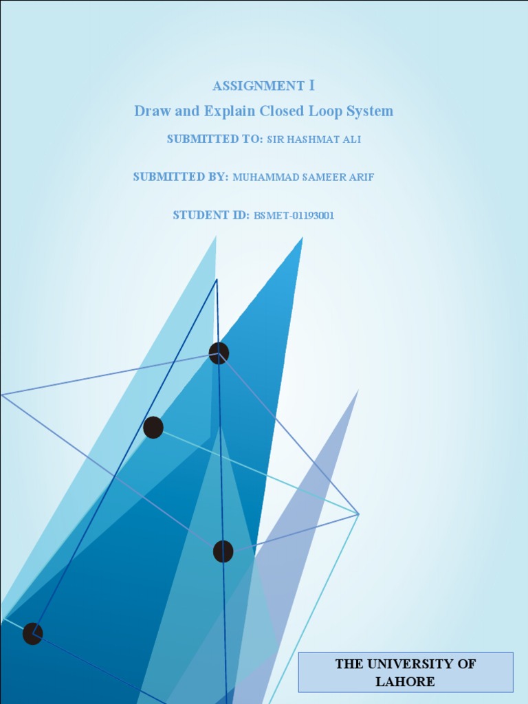 Draw and Explain Closed Loop System: Assignment | Download Free PDF ...