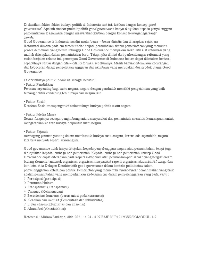 Diskusi 4 Pengantar Ilmu Politik | PDF