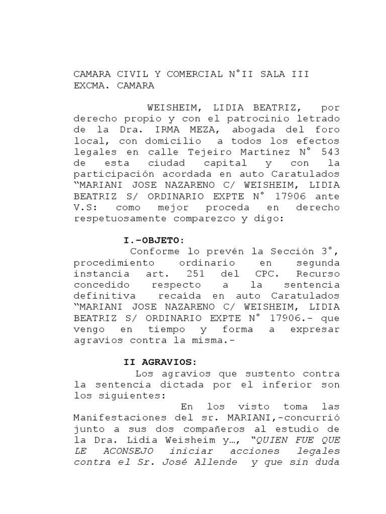 Agravios | PDF | Ley procesal | Demanda judicial