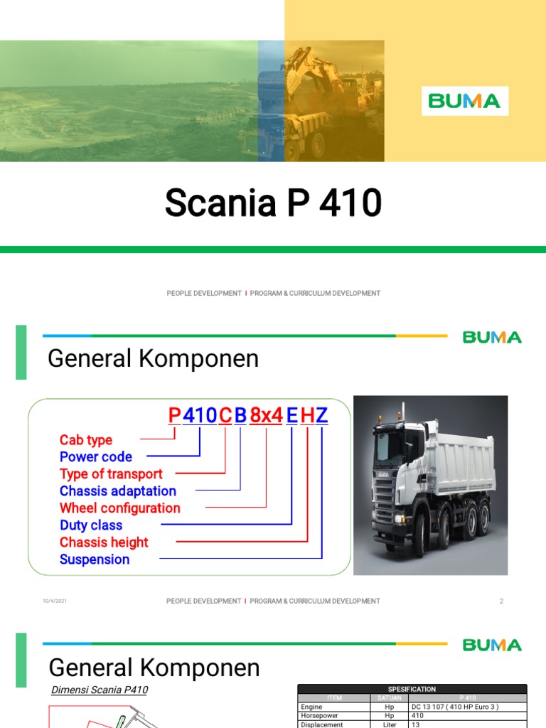 Spesifikasi Scania P410 dan Komponennya | PDF | Teknologi & Rekayasa
