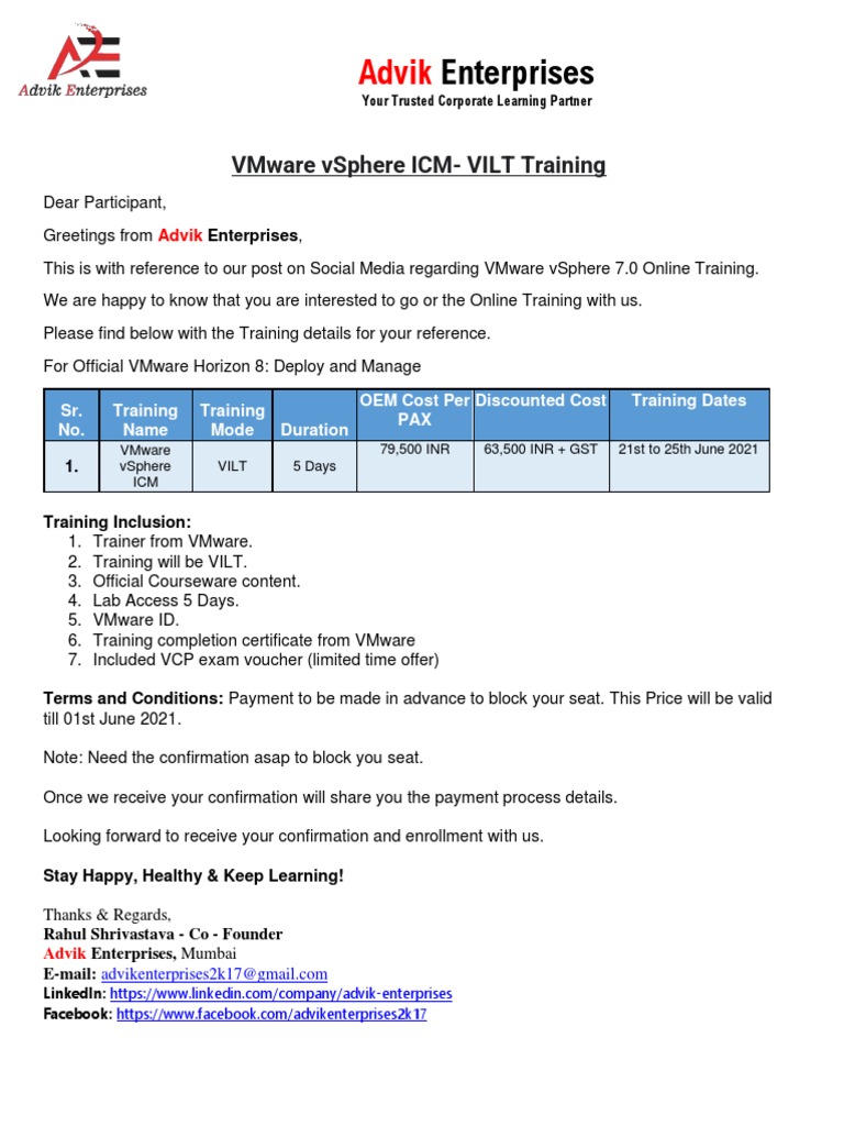 VMware Vsphere Latest - Training | PDF | Computers