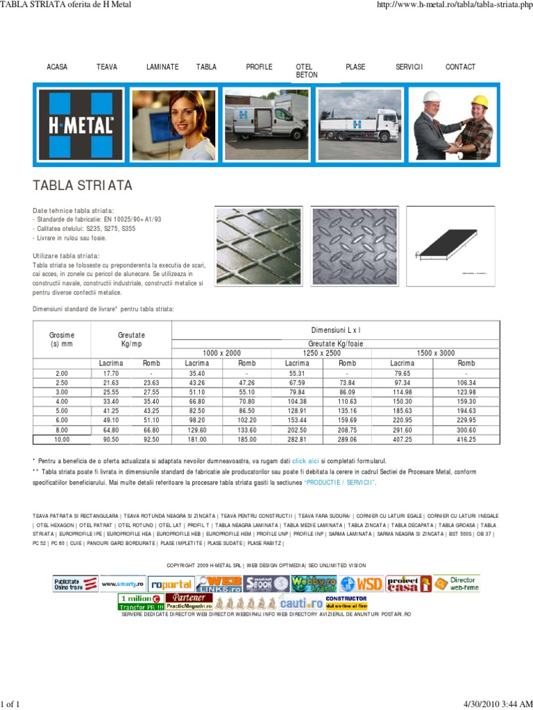 TABLA STRIATA Oferita de H .. | PDF