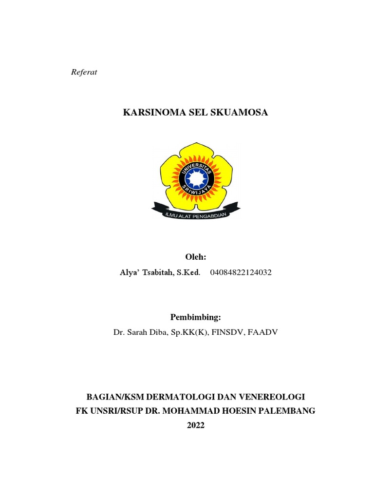 Referat Karsinoma Sel Skuamosa | PDF
