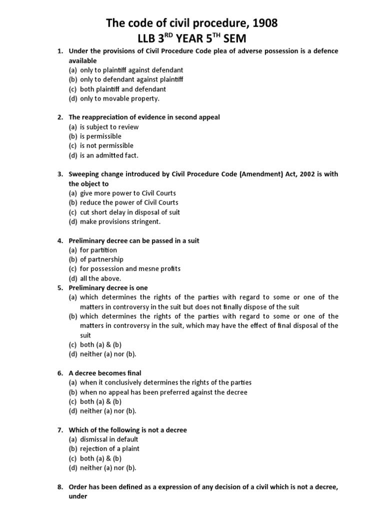 Civil Procedure Code | PDF | Lawsuit | Pleading