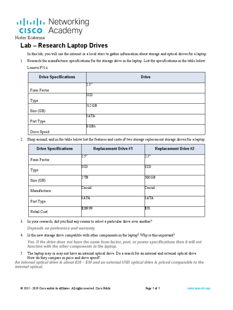 Laptop Storage Drive Research Guide | PDF | Solid State Drive | Laptop