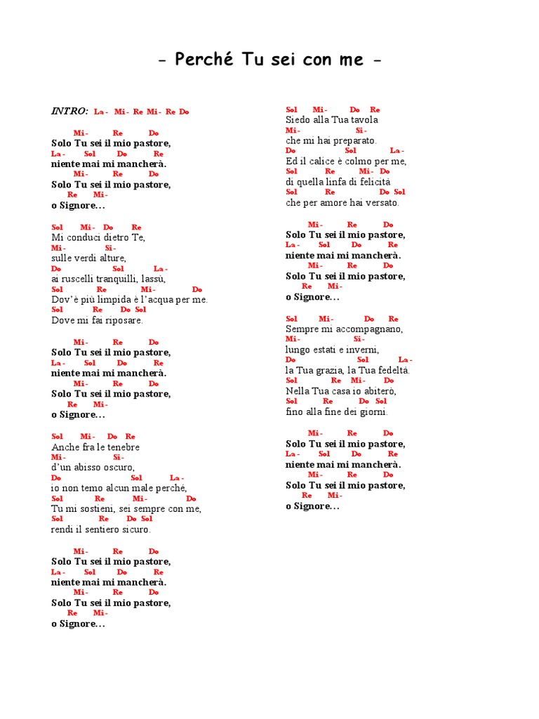 Perche Tu Sei Con Me | PDF