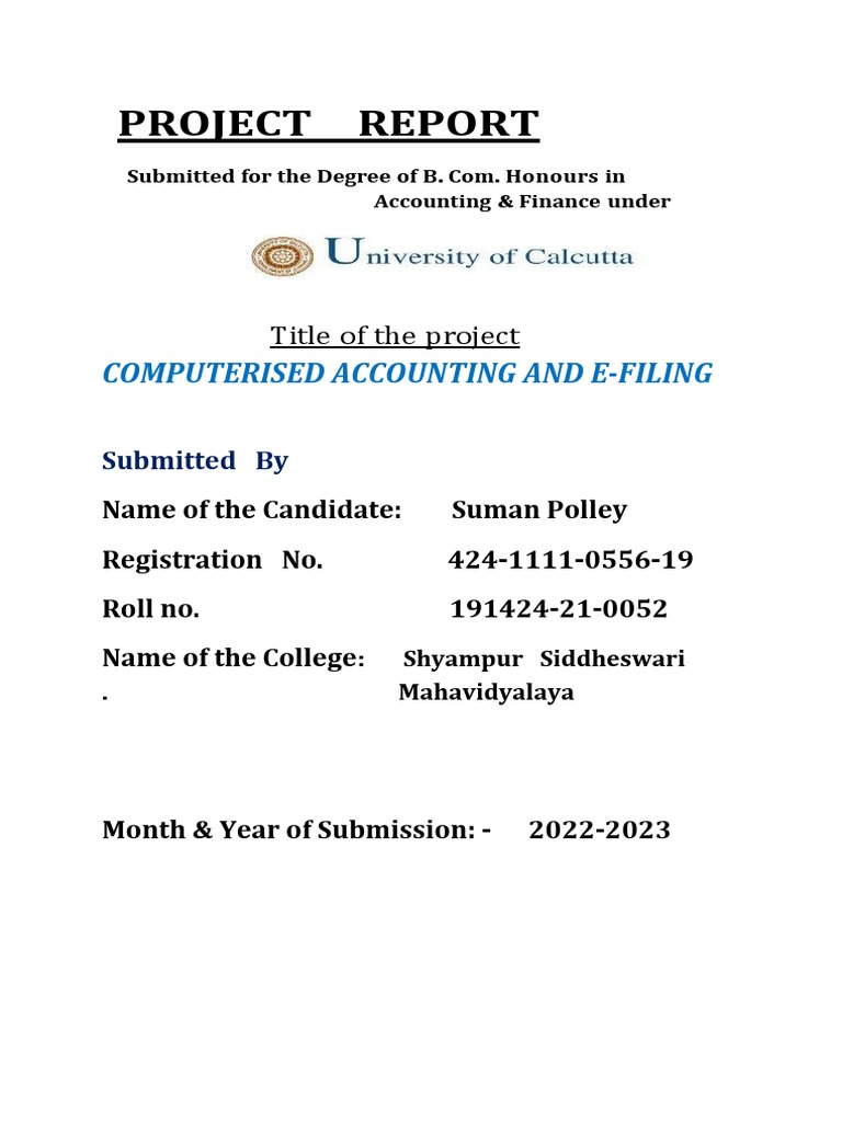 Computerized Accounting & E-Filing | PDF | Economies | Business