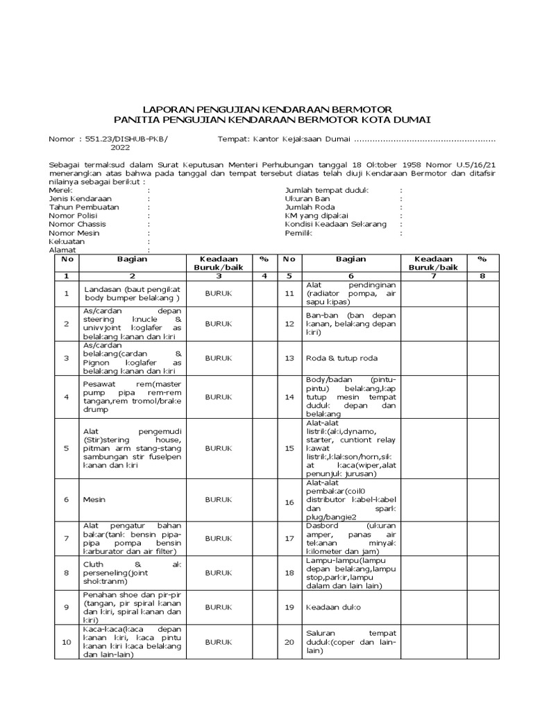 Form Kosong Lelang | PDF