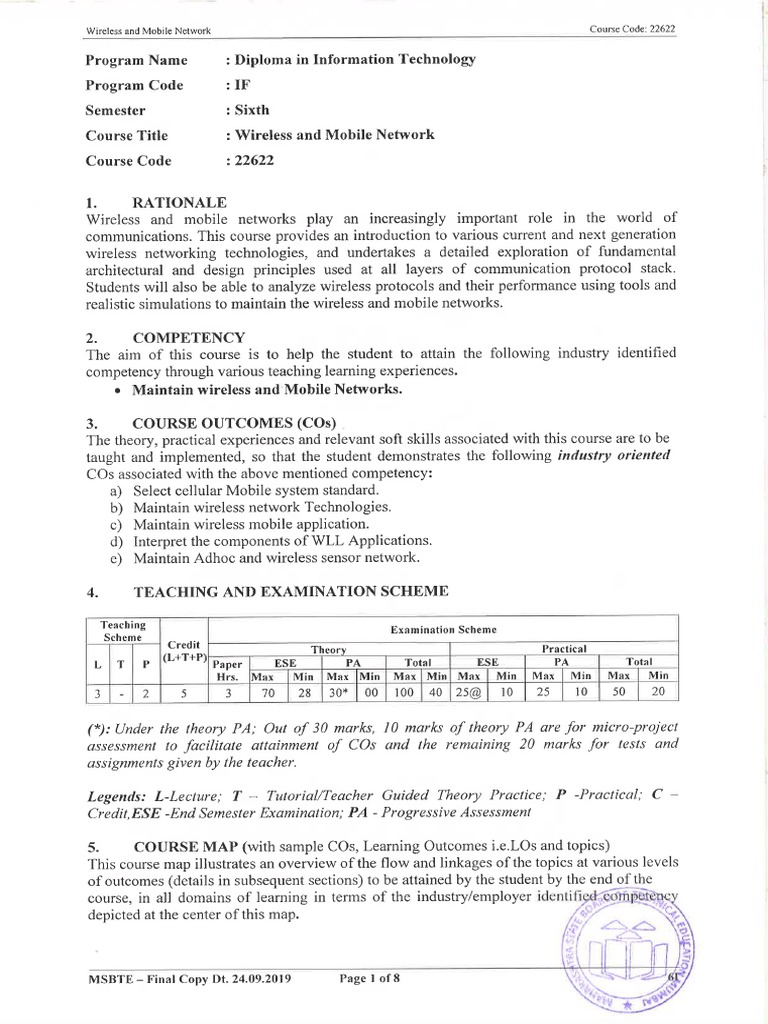 Wireless and Mobile Network-Syllabus | PDF