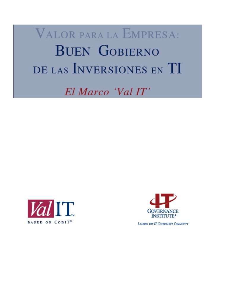 VAL IT Framework SP | PDF | Business | Science