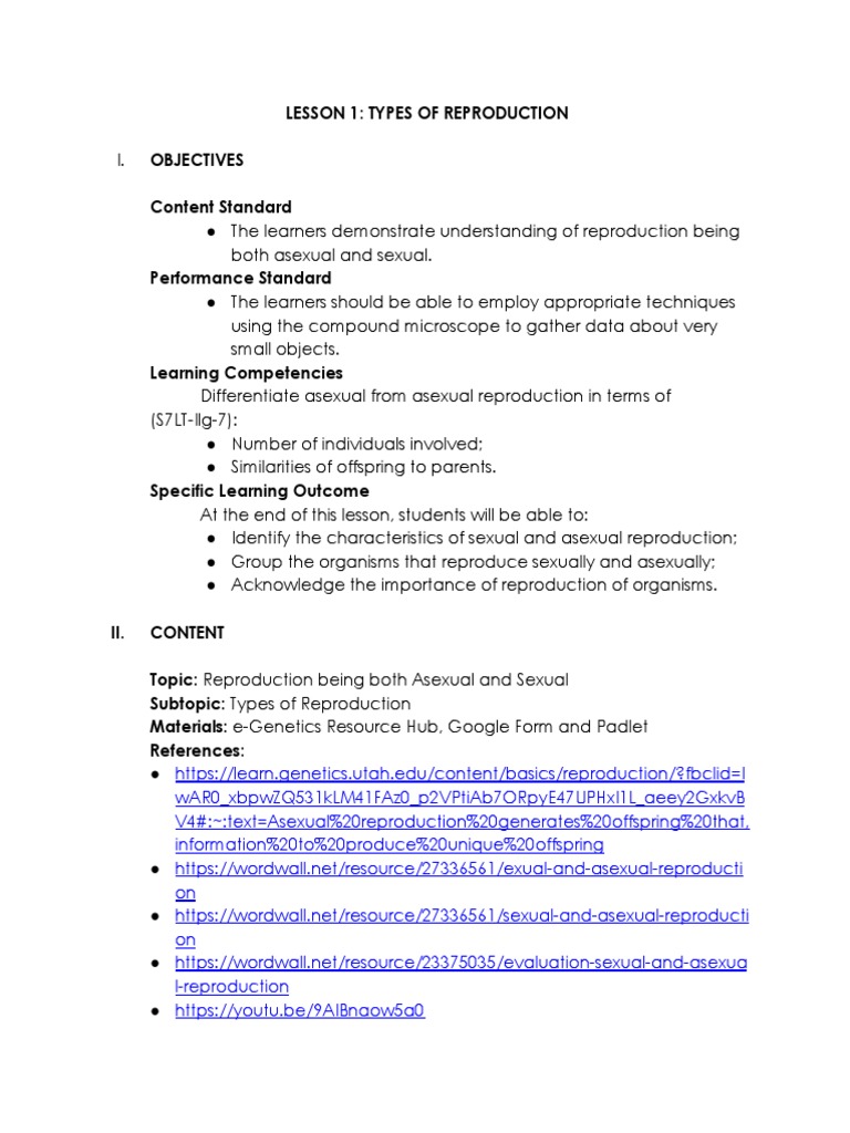 Thesis Lesson Plan (7es) | PDF | Reproduction | Flowers