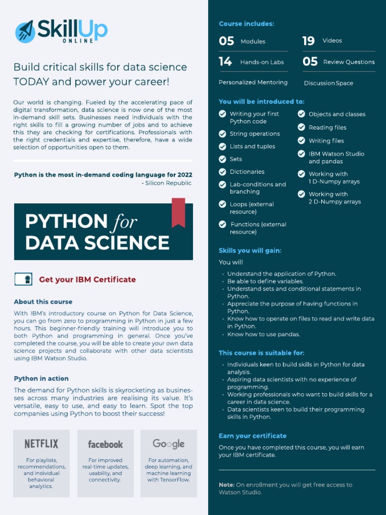IBM Python For Data Science | PDF | Python (Programming Language ...