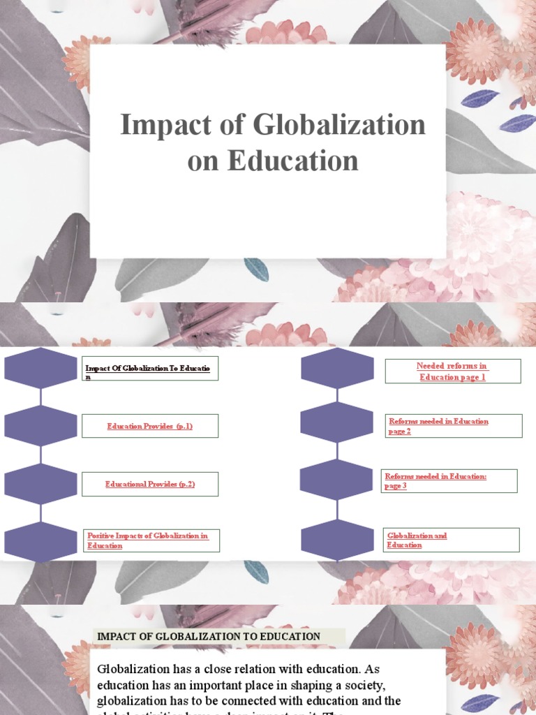 Impact of Globalization On Education | PDF | Globalization | Learning