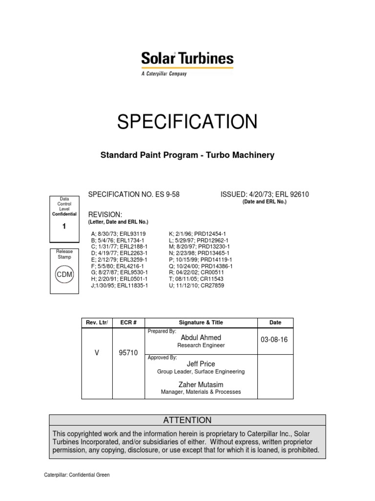 ES9-58 Standard Paint Program | PDF | Paint | Specification (Technical ...