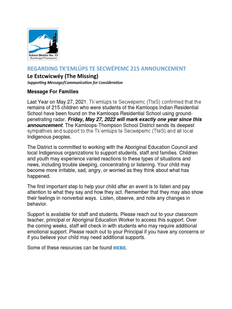 Message For Families - 1 Year Memorial 215 | PDF | Social Science ...