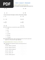 Unit 4 - Lesson 2 Homework | PDF
